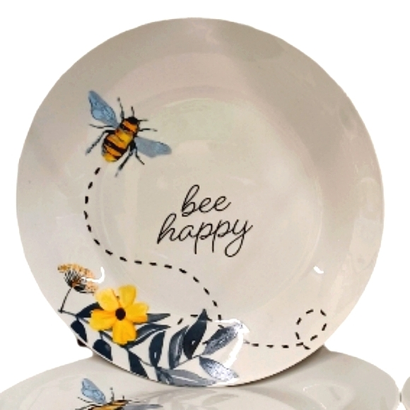 Royal Norfolk | Dining | Royal Norfolk Bee Happy Graphic Floral 6pc ...